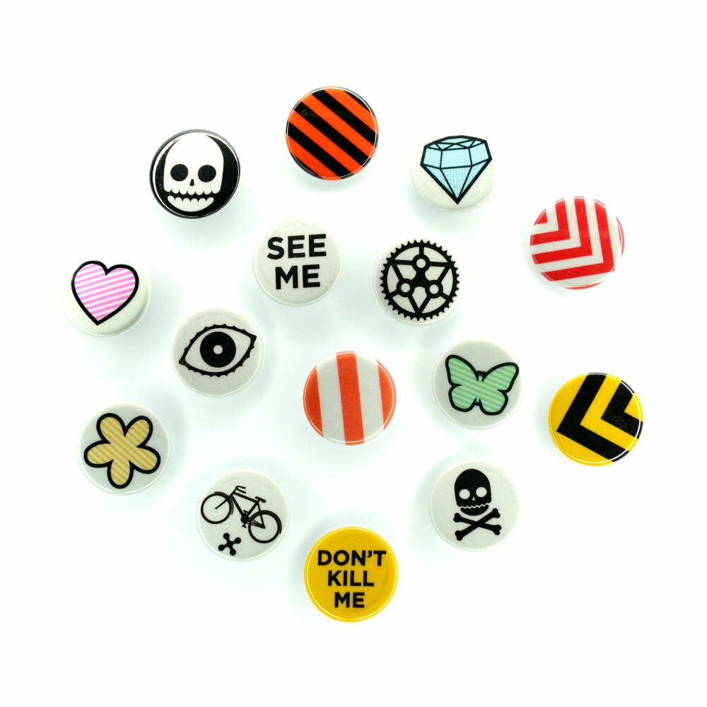 Rydesafe Reflective Buttons / Pins / Badges, 2,92