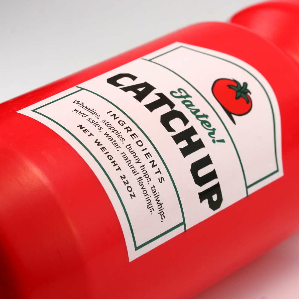 SPURCYCLE Water Bottle Diner-Look "Catch Up" (red), 12,57